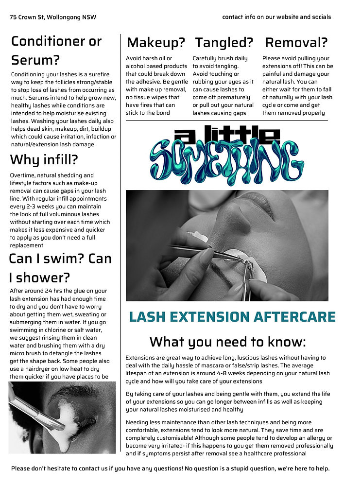 Lash Extension Aftercare Guide