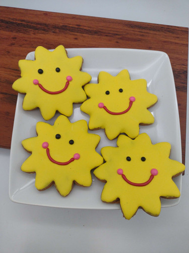 Large Smiling Sun Cookies - CASE | HoundstoothPetBakery