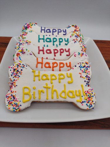 Large Birthday Bones - 12/Case | HoundstoothPetBakery