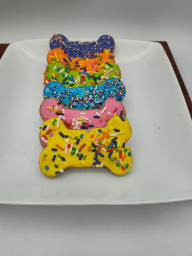 Small Colorful Sprinkle Bones - 12/CASE | HoundstoothPetBakery