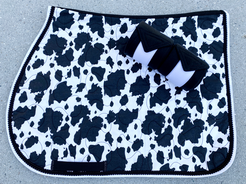 Cow Print + Matching Polo Wraps | The Barn Closet