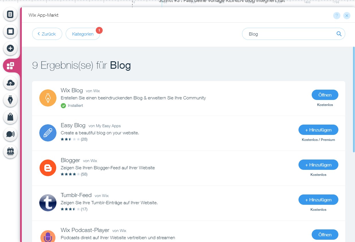 Wix Blog | Anleitung für Beginner