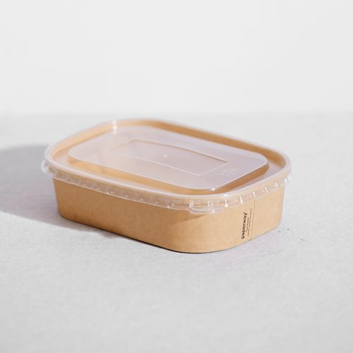 PP LID FOR BROWN RECTANGLE CONTAINER | Alpha Packaging GC