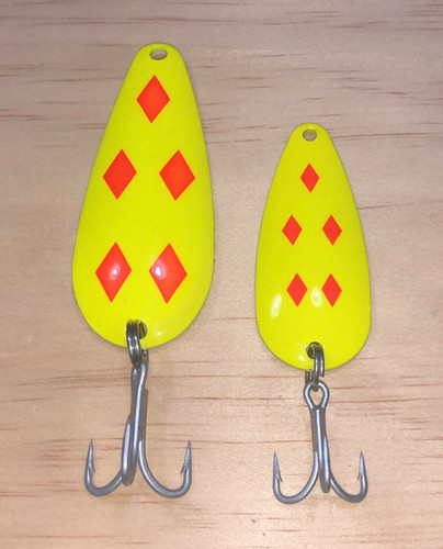 Casting Spoon Chartreuse Red Diamond | Bruns Tackle