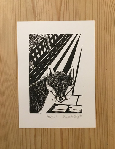 The Fox - Original Lino Print | Thequiggs