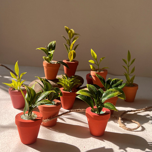 Gamla Pot – Handcrafted Wooden Pots with Artificial Plants | 2ndCenturyBc