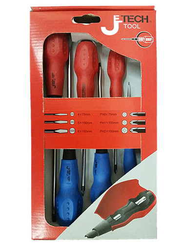 Cushion Grip Screw Driver Set - Jetech (6 Pcs/Set) | Hardware Online