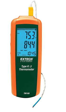 EXTECH TM100: TYPE K/J SINGLE INPUT THERMOMETER (EXTECH) | Hardware Online