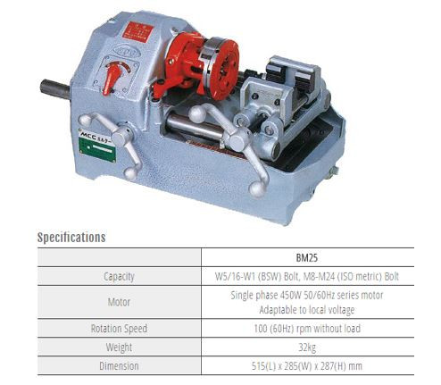 Bolt Threading Machine (MCC) | Hardware Online