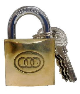 TRI CIRCLE BRASS PADLOCK (#264) 38MM | Hardware Online