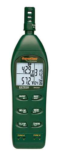 EXTECH RH350: DUAL INPUT HYGRO-THERMOMETER PSYCHROMETER (EXTECH ...