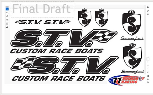 STV Custom Race Boats Decal Kit | Buckshot Racing #77