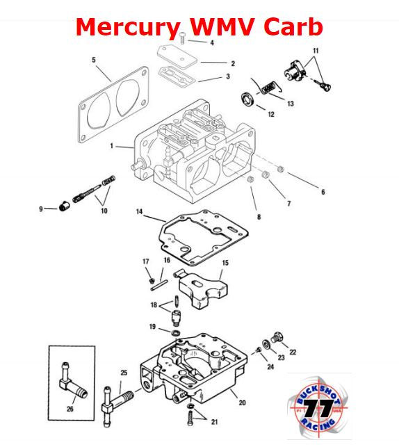 Mercury WH WMH WMV Outboard Carburetor Identification
