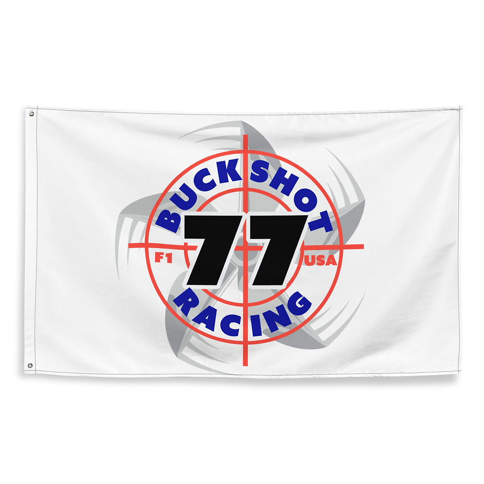 Race Day Team Flag (#77) | Buckshot Racing #77