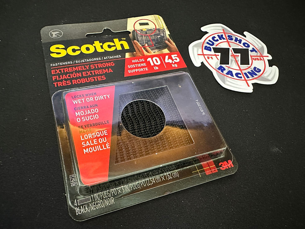 Scotch® 3M Extreme Double Sided Adhesive Fasteners | Buckshot Racing #77