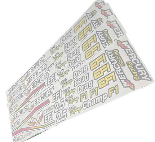 28 Mercury Race Cowl Decals Kit | Buckshot Racing #77