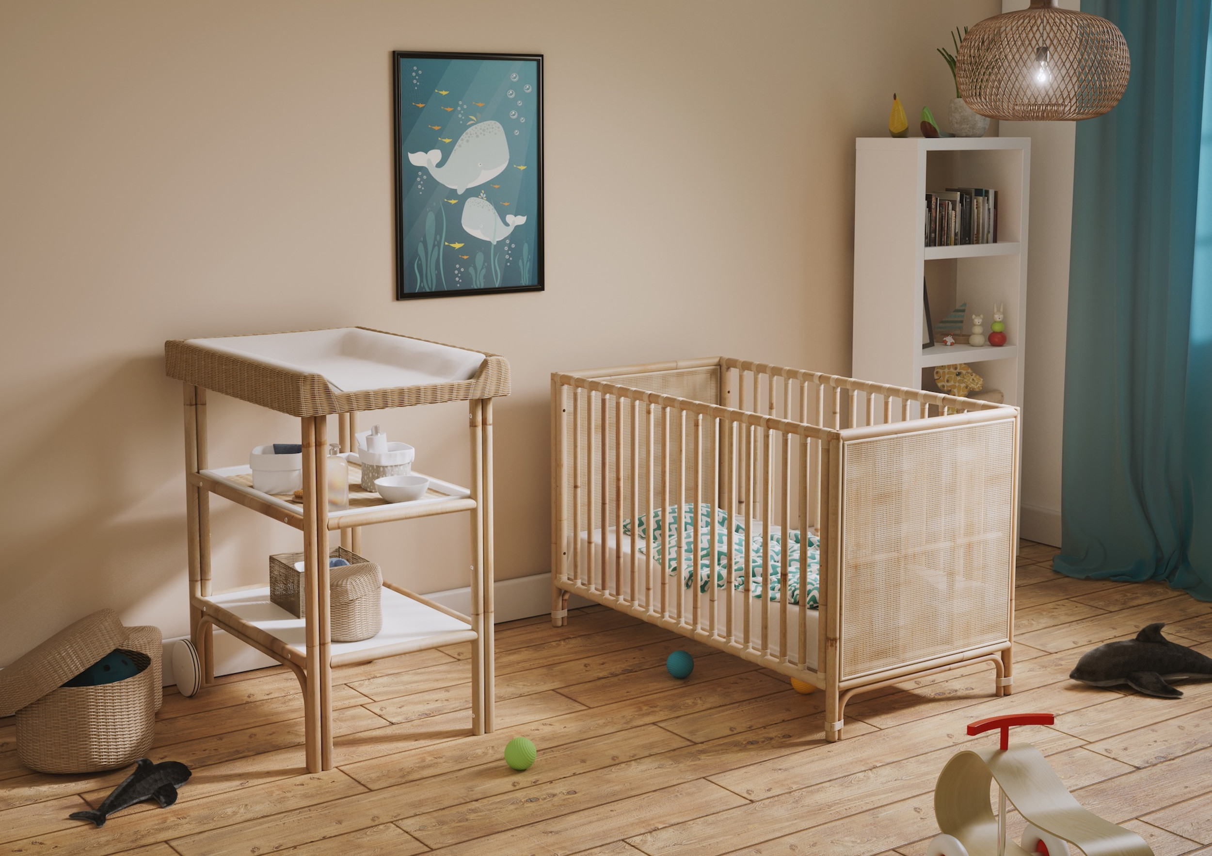 Tables à langer évolutives en bois massif | Qualité supérieure | Théo Bébé