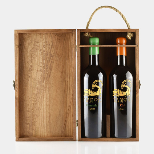 წინანდალი და ქისი | ხის ყუთით | 0.75 ლ | წარწერის გრავირებით | Niamori ...
