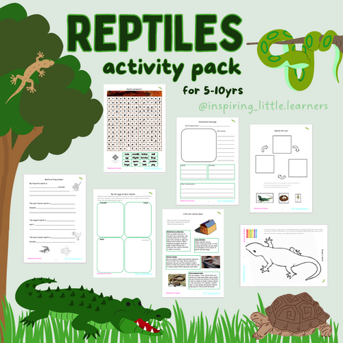 Reptiles activity pack | School as a Cucumber