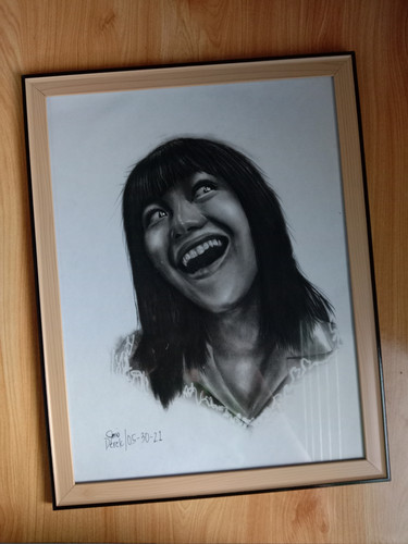 Kitty Chicha as Nanno Grayscale Handmade Portrait | Art of Derek