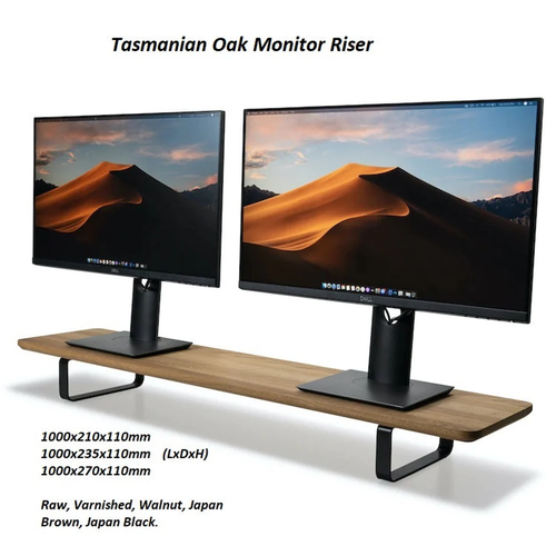 Tasmanian Oak Desk Monitor Raiser | Kaidan Designs