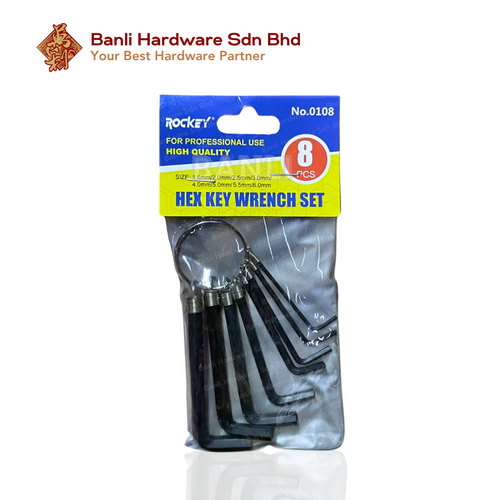 Rockey 8 Head Hex Key Wrench Set (No.0108) | Banli Hardware
