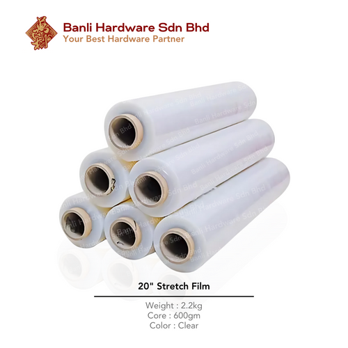 20" Stretch Film Clear 2.2kg | Banli Hardware