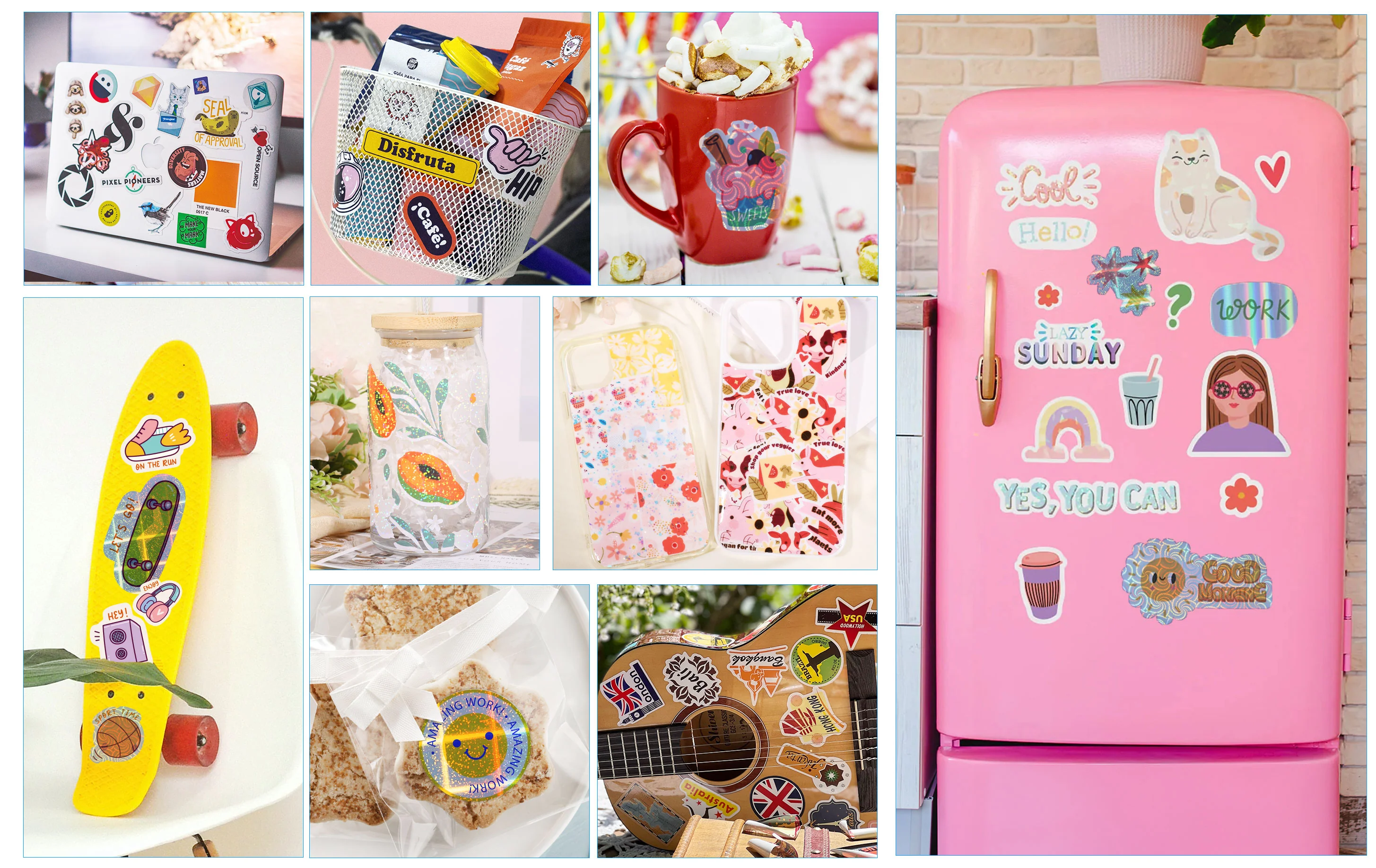 Holographic Pattern Printable Sticker Paper | ES Vinyl & Craft Ltd