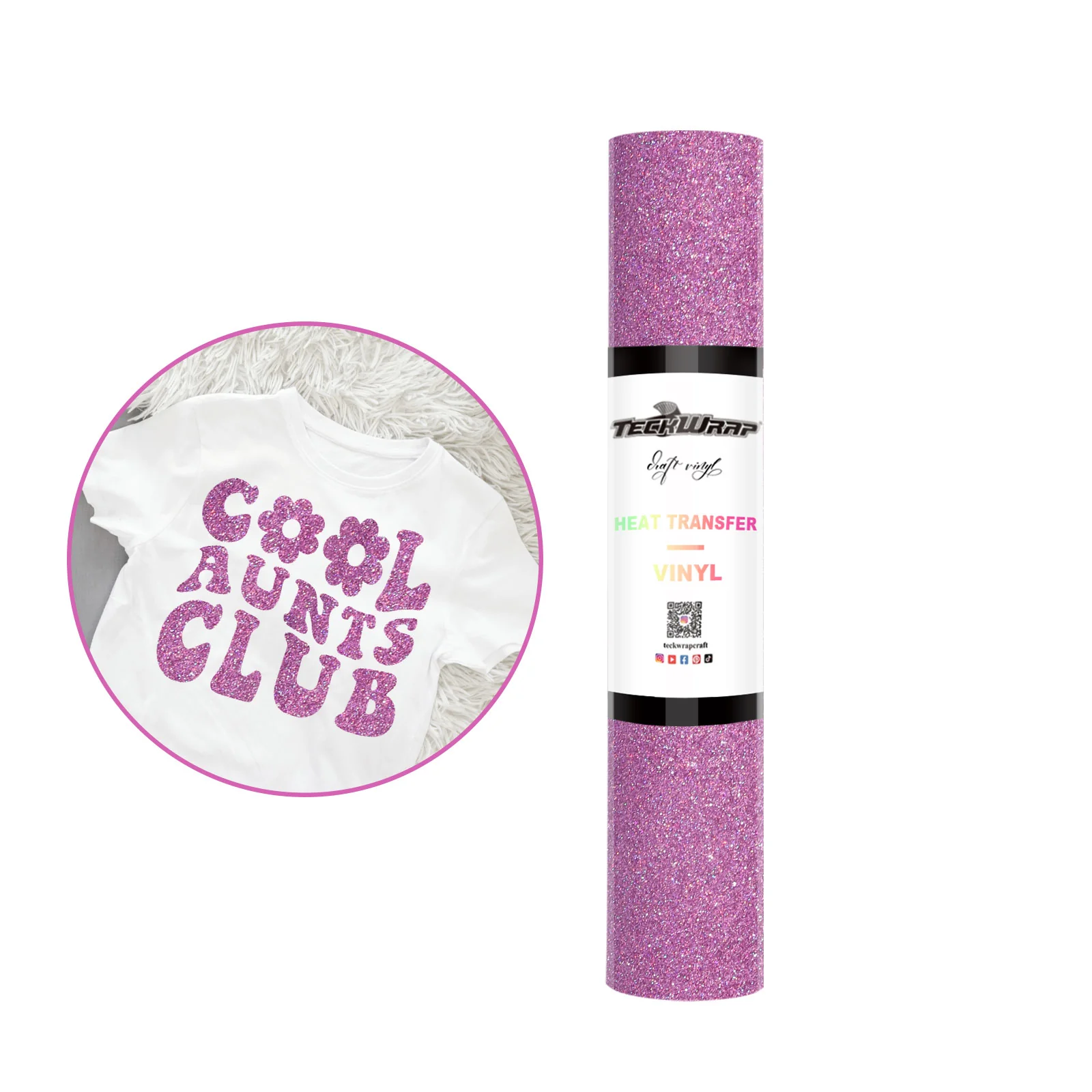 Teckwrap 10" Fancy Glitter Heat Transfer Vinyl | ES Vinyl & Craft Ltd