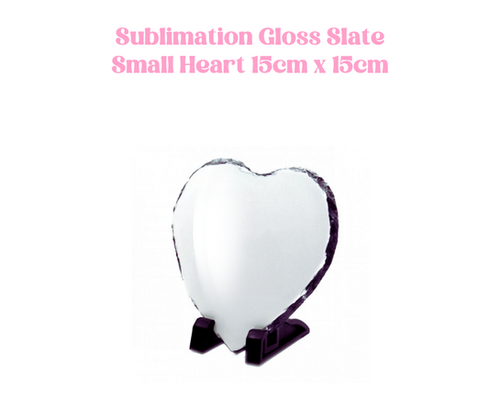 Gloss Slate Small Heart - 15cm x 15cm | ES Vinyl & Craft Ltd