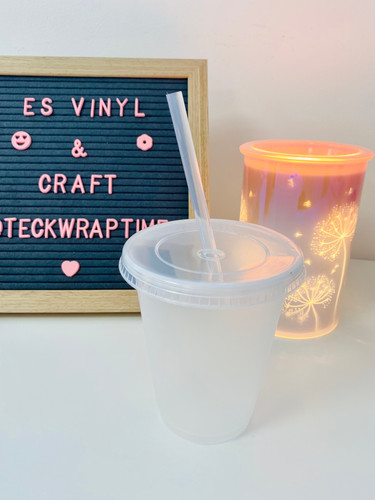 Frosted Solid Cold Cup - 16oz | ES Vinyl & Craft Ltd