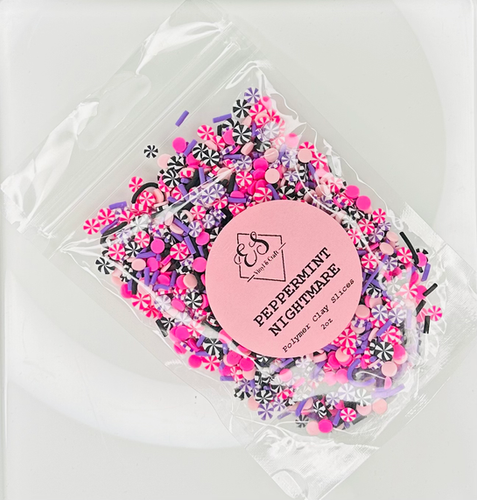 Peppermint Nightmare - Polymer Clay Slices | ES Vinyl & Craft Ltd