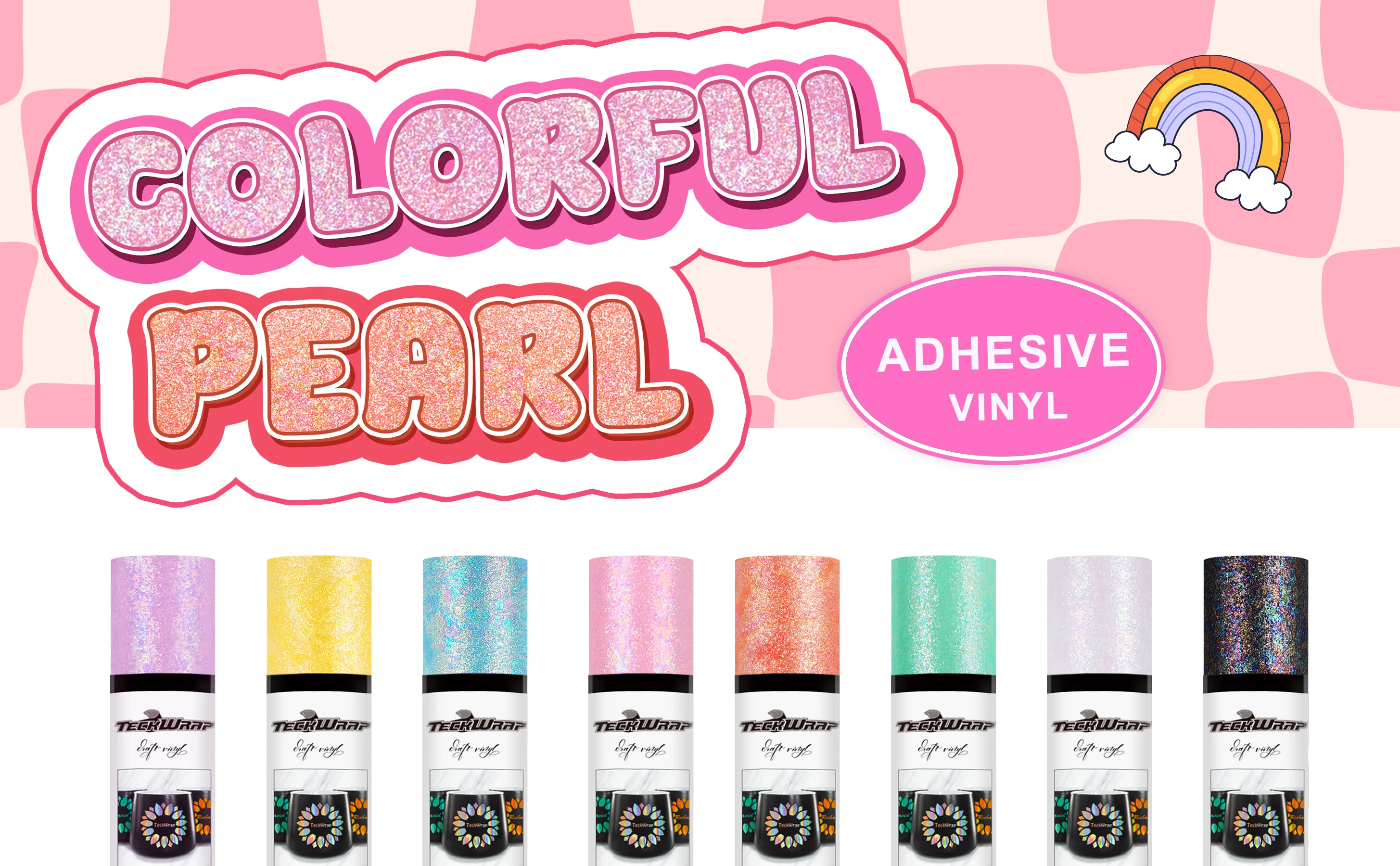 Colourful Pearl Vinyl Sheets Pack x 8 Sheets | ES Vinyl & Craft Ltd