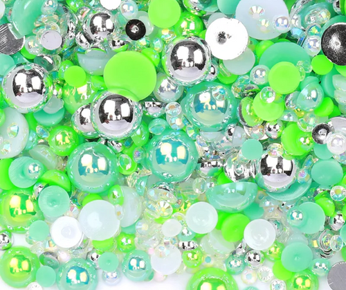 Key Lime - Pearl & Rhinestone Mix | ES Vinyl & Craft Ltd