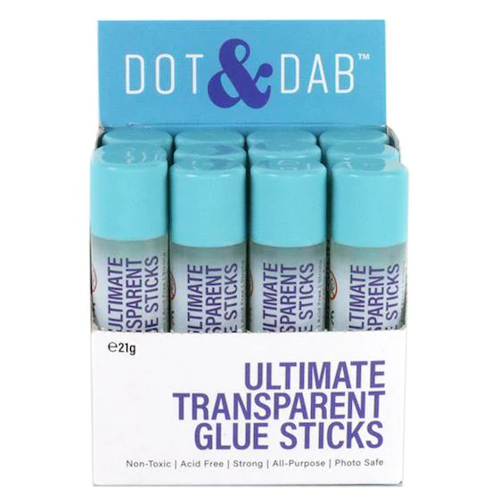 Dot & Dab Transparent Glue Stick | ES Vinyl & Craft Ltd