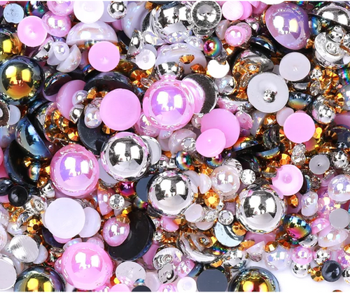 Oil Slick Purple - Pearl & Rhinestone Mix | ES Vinyl & Craft Ltd