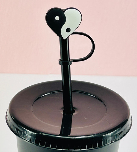 Heart Yin Yang - Straw Topper | ES Vinyl & Craft Ltd