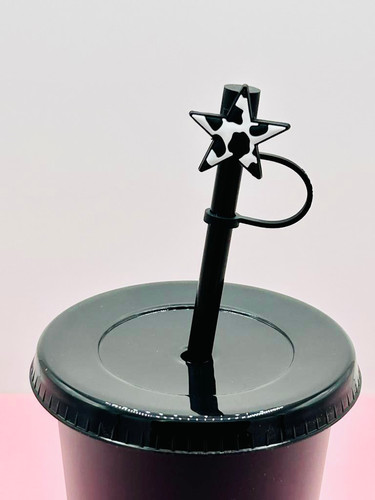 Straw Topper - Cow Print Star | ES Vinyl & Craft Ltd