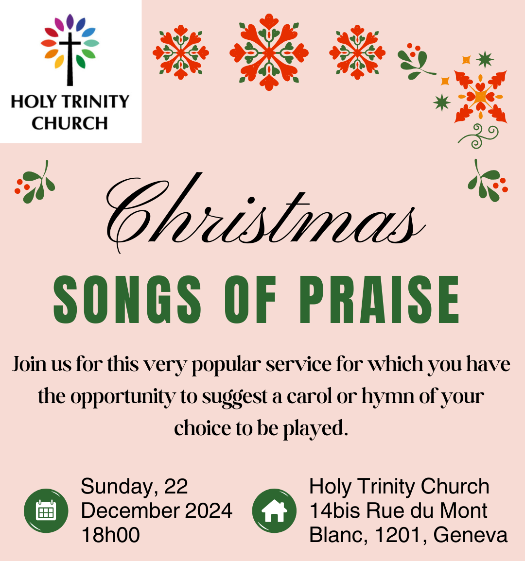 Christmas Songs of Praise | holytrinitygeneva