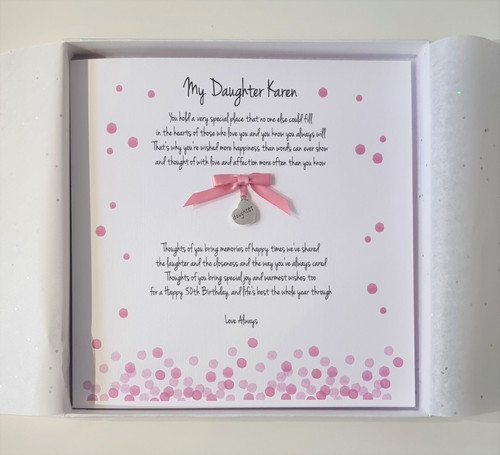 Personalised 50th Birthday Card Daughter Sister Sister In Law Daughter ...