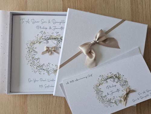 Personalised 30th Pearl Anniversary Card Son & Daughter In Law 1st 10th ...