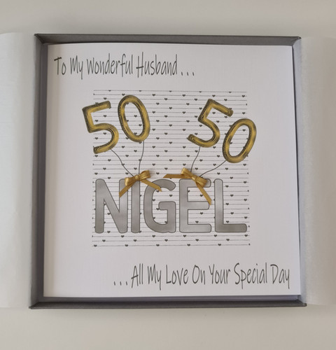 Personalised 50th Birthday Card Husband Grandson Dad Son Wife Daughter ...