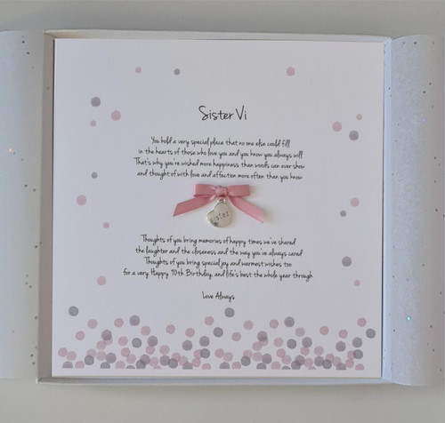 Personalised Birthday Card 90th Special Sister Little Sister Big Sister ...