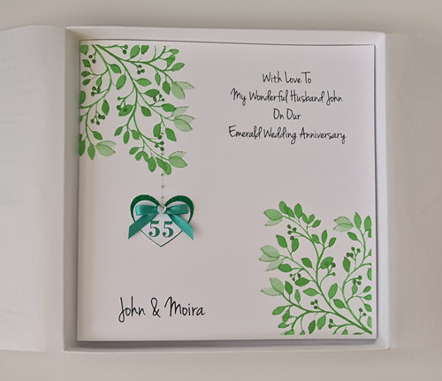 Personalised Emerald 55th Anniversary Card Husband Wife It Can Be Made ...