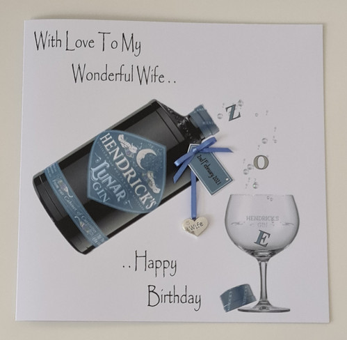 Personalised Birthday Card Gin Wife Husband Daughter Son Brother Sister ...