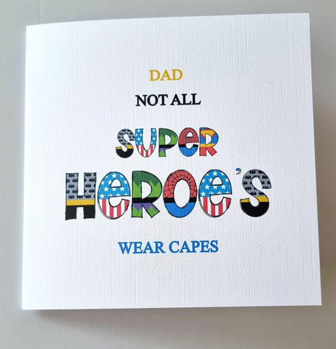 Personalised Superhero Superdad Fathers Day Card, Birthday, Retirement ...