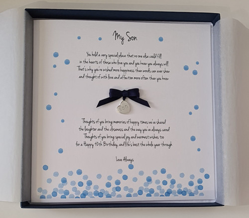 Personalised 40th Birthday Card Son Husband Dad Grandad Grandpa Brother ...