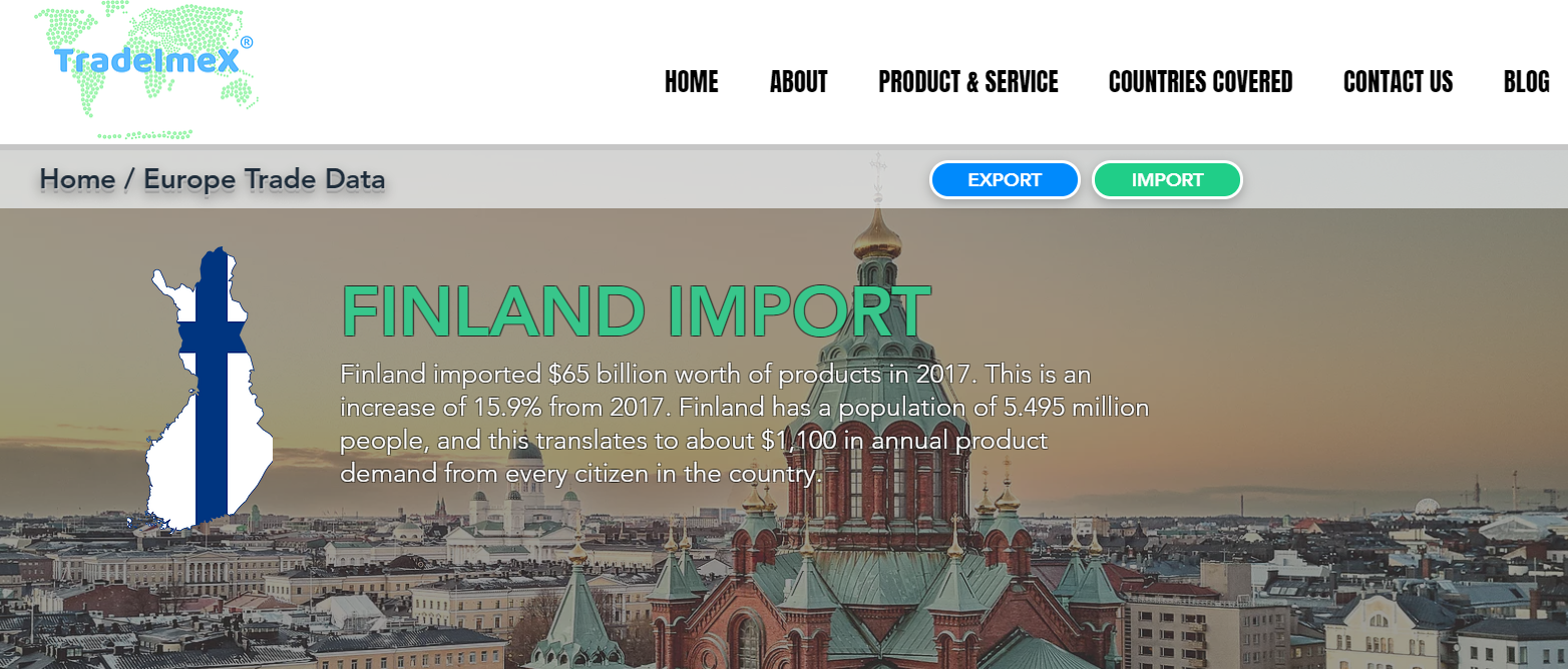 Finland Import Data | Finland Import Statistics | Finland Trade Data