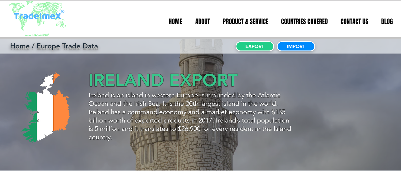 Ireland Export Data | Ireland Trade Data | Ireland Export Statistics