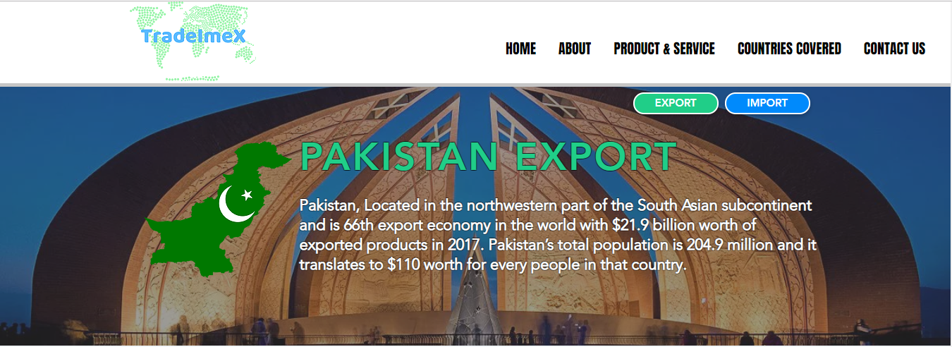 Pakistan Export Data | Pakistan Export Customs Data | Pakistan Export